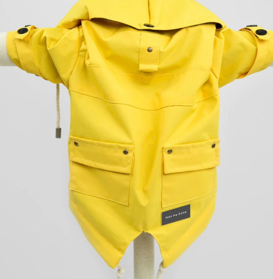 [MAX BONE] Talon Raincoat- Yellow – Pawerful Pet Store